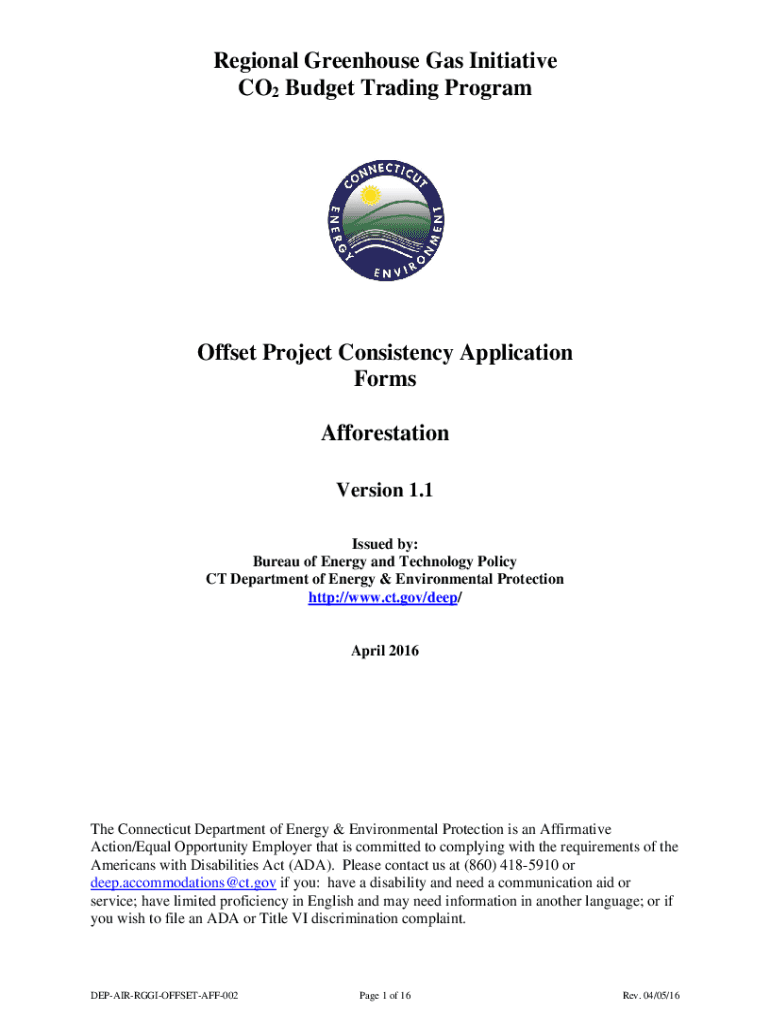 Fillable Online Offset Project Consistency Application Forms ...