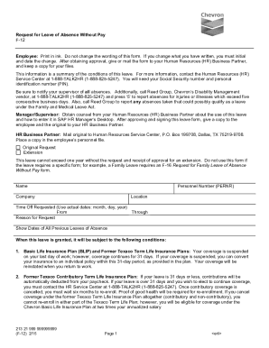 Fillable Online Leave of Absence Denial Letter (Non-FMLA) Fax Email ...