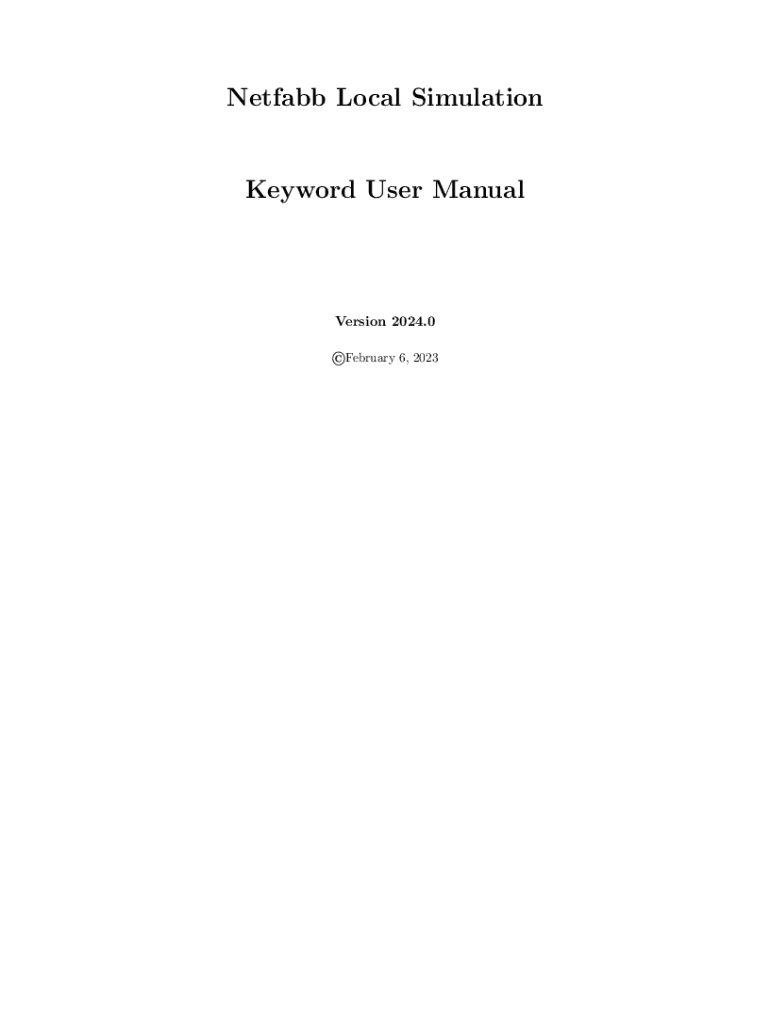 Fillable Online Netfabb Local Simulation Keyword User Manual Fax Email Print - pdfFiller