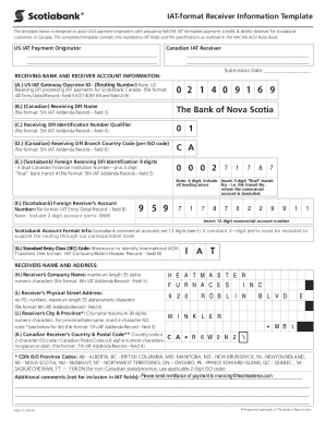 Fillable Online IAT-format Receiver Information Template Fax Email ...