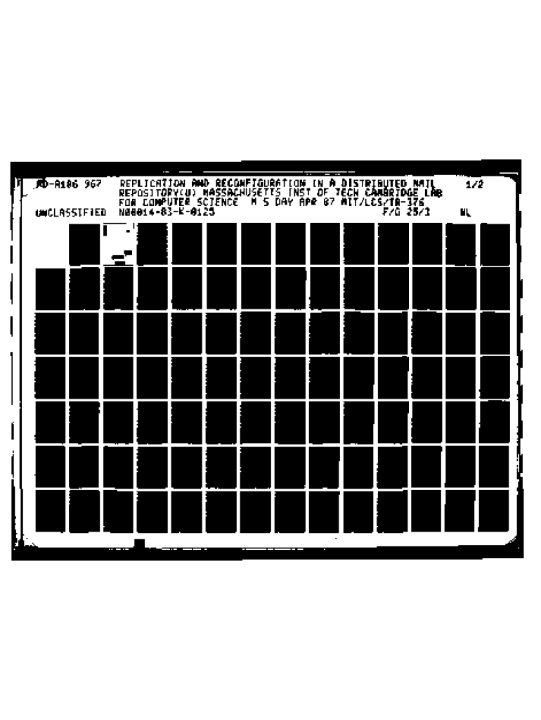 Fillable Online Replication and Reconfiguration in a Distributed Mail ...