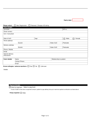 Fillable Online Home Enteral Nutrition Patient Registration / Order Form. Home Enteral Nutrition ...