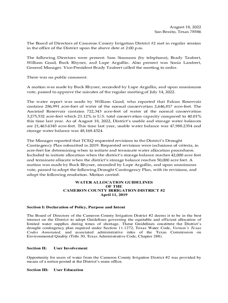 Fillable Online Cameron County Drainage District #3 Flood Protection ...