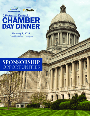 Fillable Online Display event - 29th Annual Kentucky Chamber Day Fax Email Print - pdfFiller