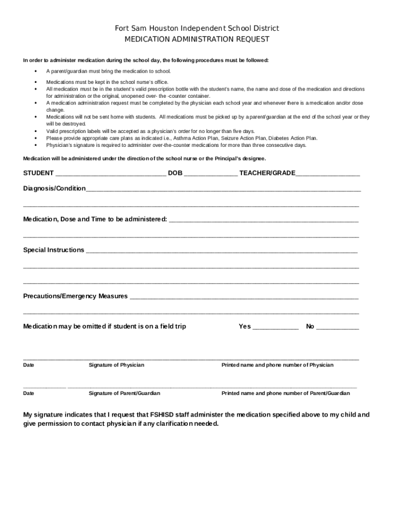 Medication Ination and sNurse's Clinic Doc Template | pdfFiller