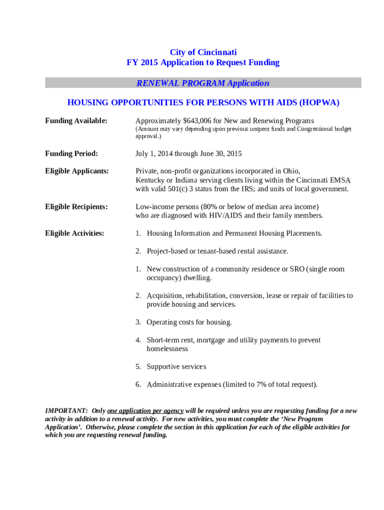 Housing Opportunities for Persons with AIDS (HOPWA) - HUD Doc Template ...