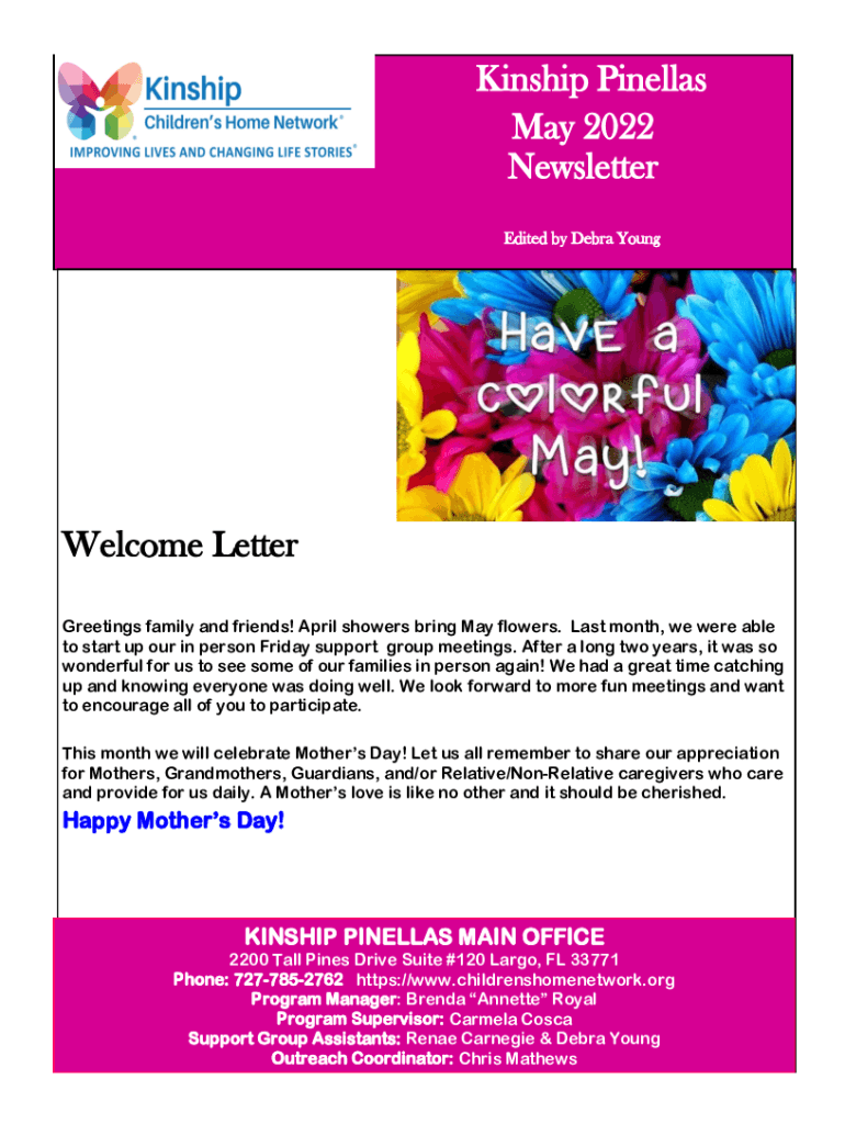 Fillable Online A Letter to our Foster Parents - The Villages of ...