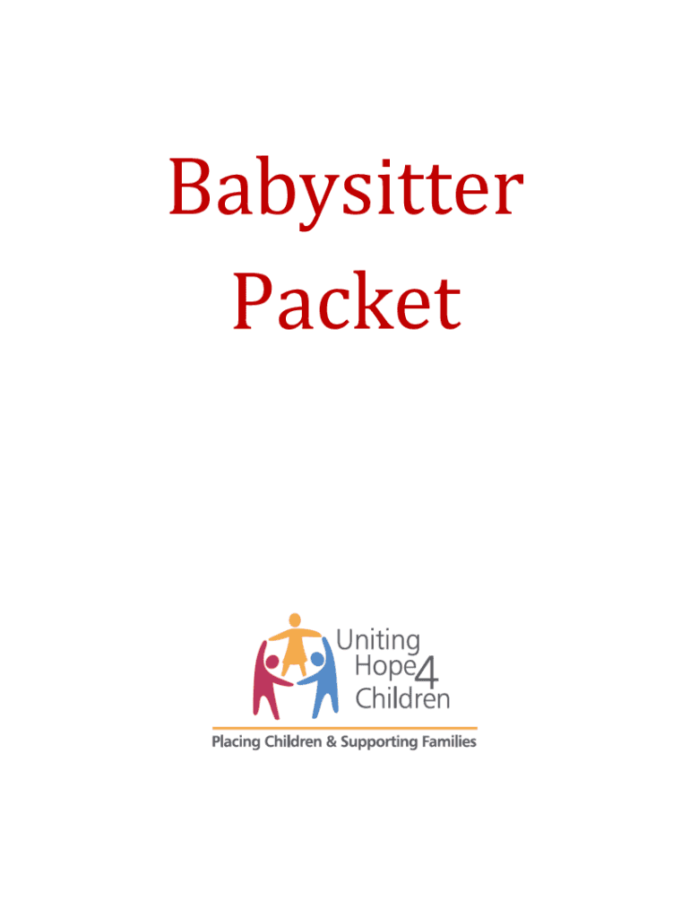 Fillable Online Full Babysitter Packet.docx Fax Email Print - pdfFiller