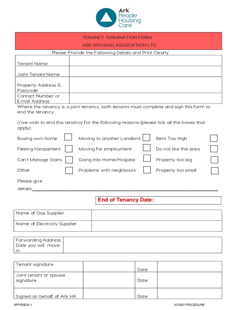 Fillable Online ARK HOUSING ASSOCIAITON Ltd Fax Email Print - pdfFiller