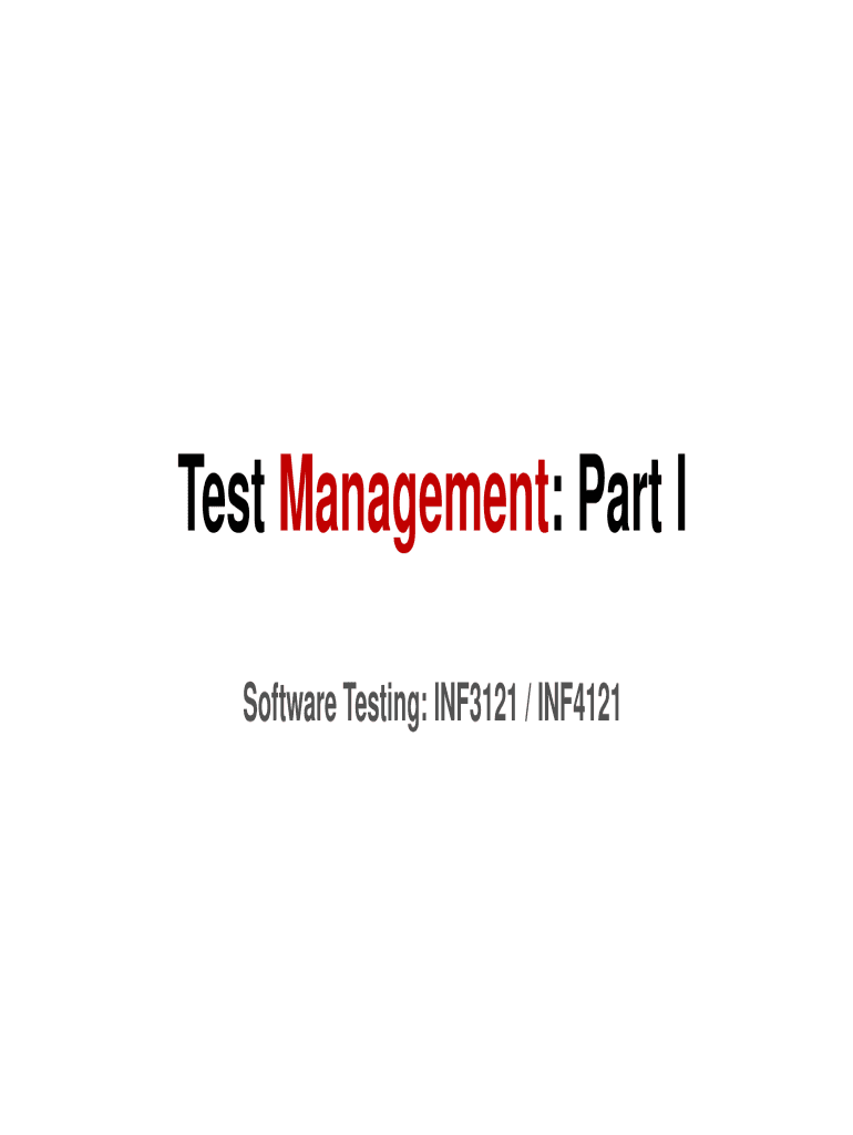 Fillable Online Test Management Tutorial: A Comprehensive Guide With ...