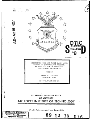 Fillable Online Examples of Air Force Data Management and Information ...
