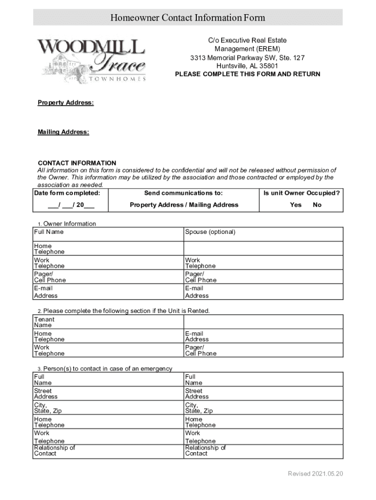 Fillable Online How Important Is A Tenant Lease Agreement For The HOA ...
