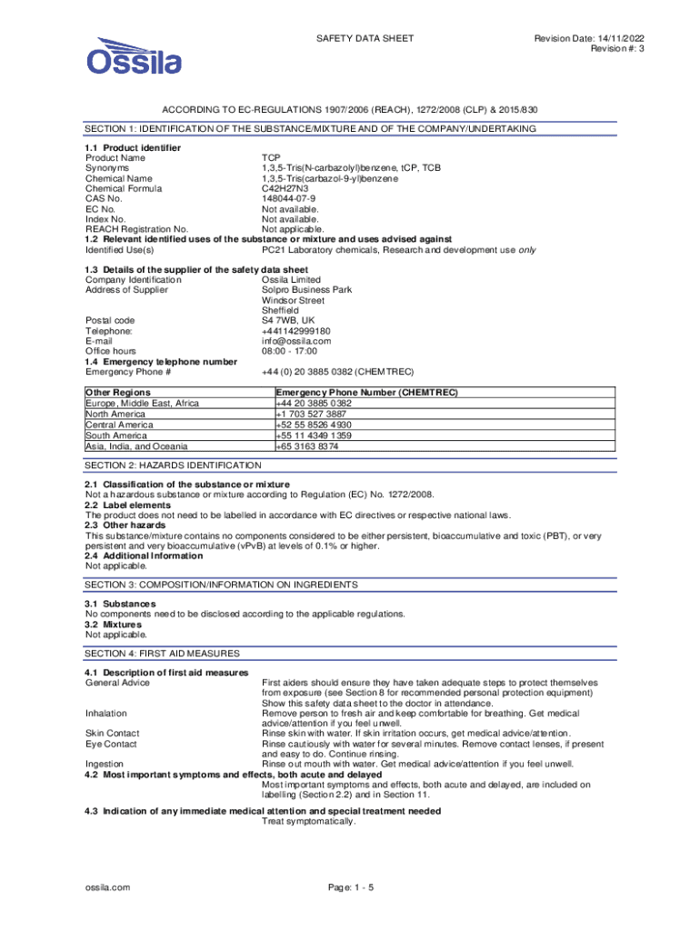 Fillable Online Safety Data Sheet - Tipici Fax Email Print - pdfFiller