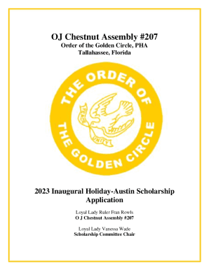 Fillable Online O J Chestnut Assembly #207, Order of the Golden Circle ...