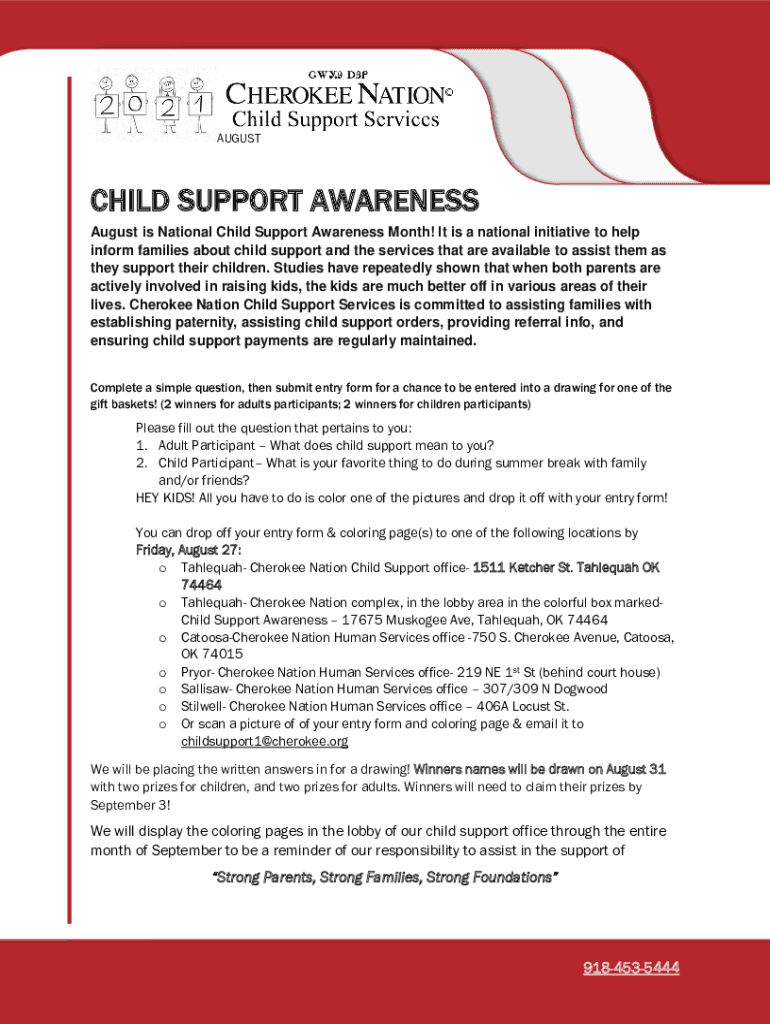 Fillable Online August proclaimed to be Child Support Awareness Month ...