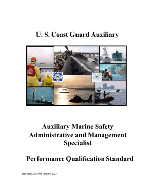 Fillable Online U.S. Coast Guard Auxiliary Marine Safety Administrative ...