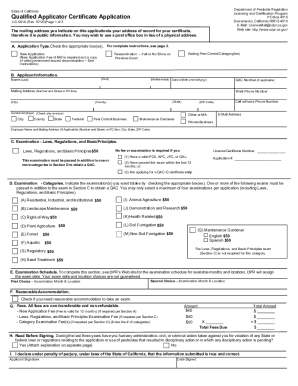 Fillable Online Qualified Applicator Certificate Packet. Qualified ...