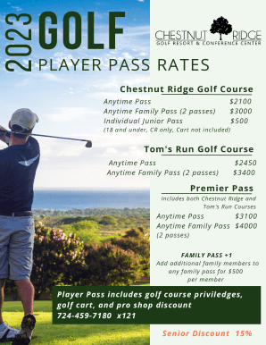 Fillable Online PLAYER PASS RATES Fax Email Print - pdfFiller