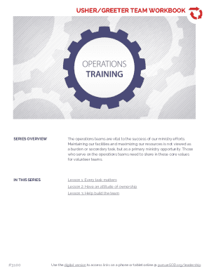 Fillable Online Starter's Guide to Church Usher Ministry for Training ...