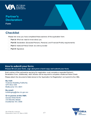 Fillable Online Partners Declaration Form Fax Email Print - pdfFiller
