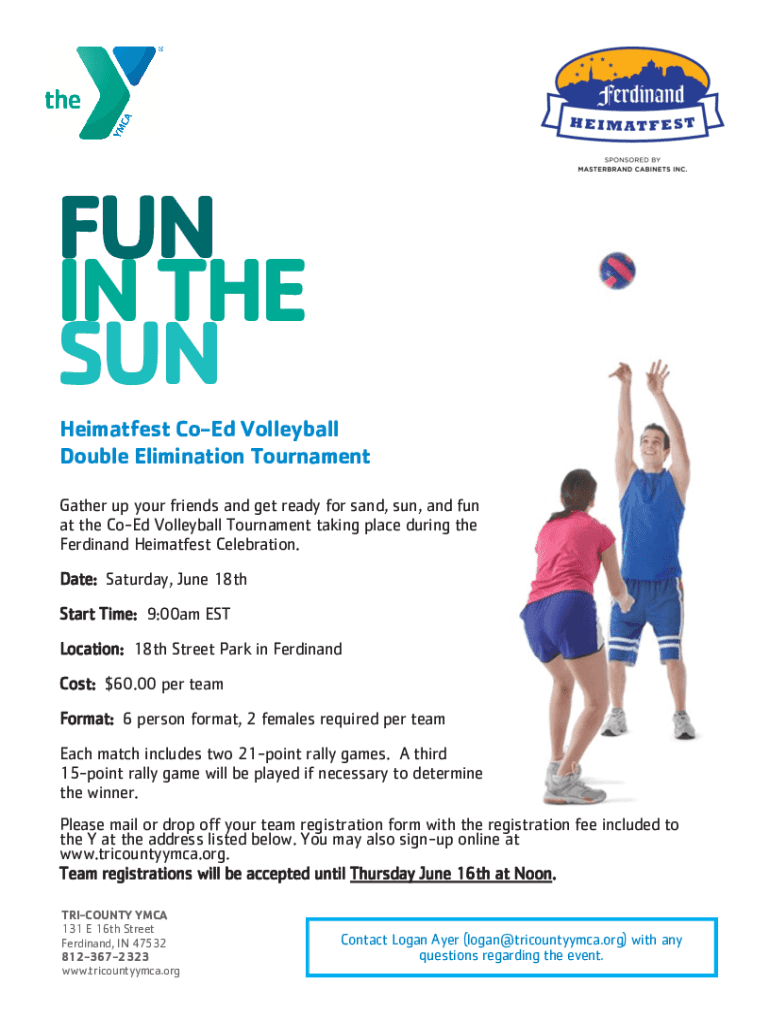 Fillable Online Spots still open for Liberty Fest volleyball tourney at ...