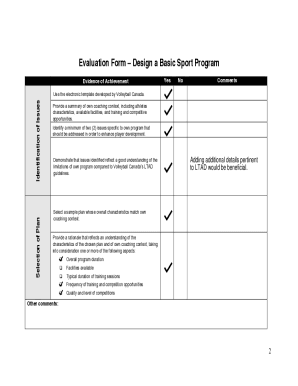 Fillable Online coach volleyball ADV DEV Evaluation Forms Matthew ...