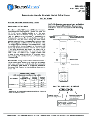 Fillable Online Ceiling-Mounted Service Column - Manual Retractable Fax ...