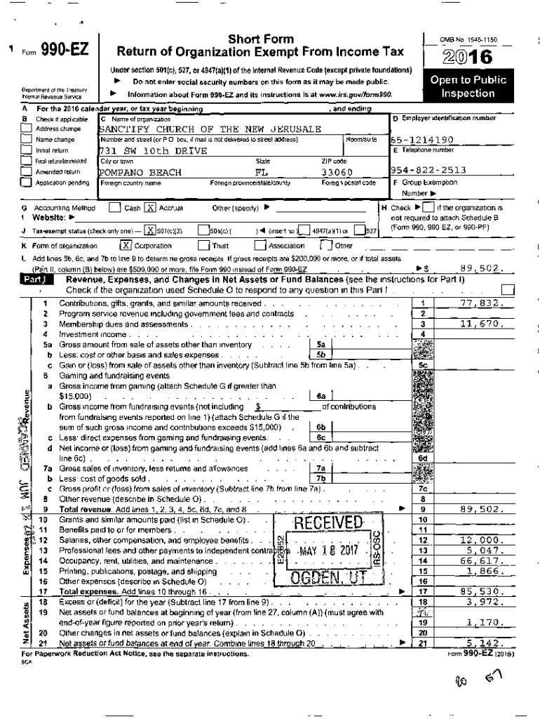 Fillable Online I Form 990-EZ Fax Email Print - pdfFiller
