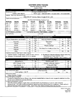 Fillable Online Eastern Aero Marine Material Safety Data Sheet Aviation ...