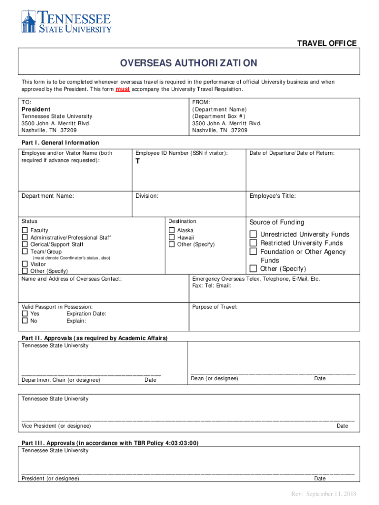 Fillable Online OVERSEAS AUTHORIZATION Fax Email Print - pdfFiller