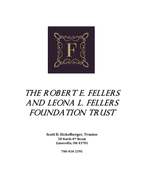 Fillable Online The Robert E. Fellers And Leona L. Fellers Foundation ...