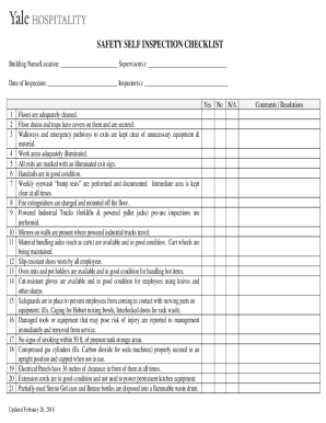 Fillable Online PSU KITCHEN SAFETY INSPECTION FORM Fax Email Print ...
