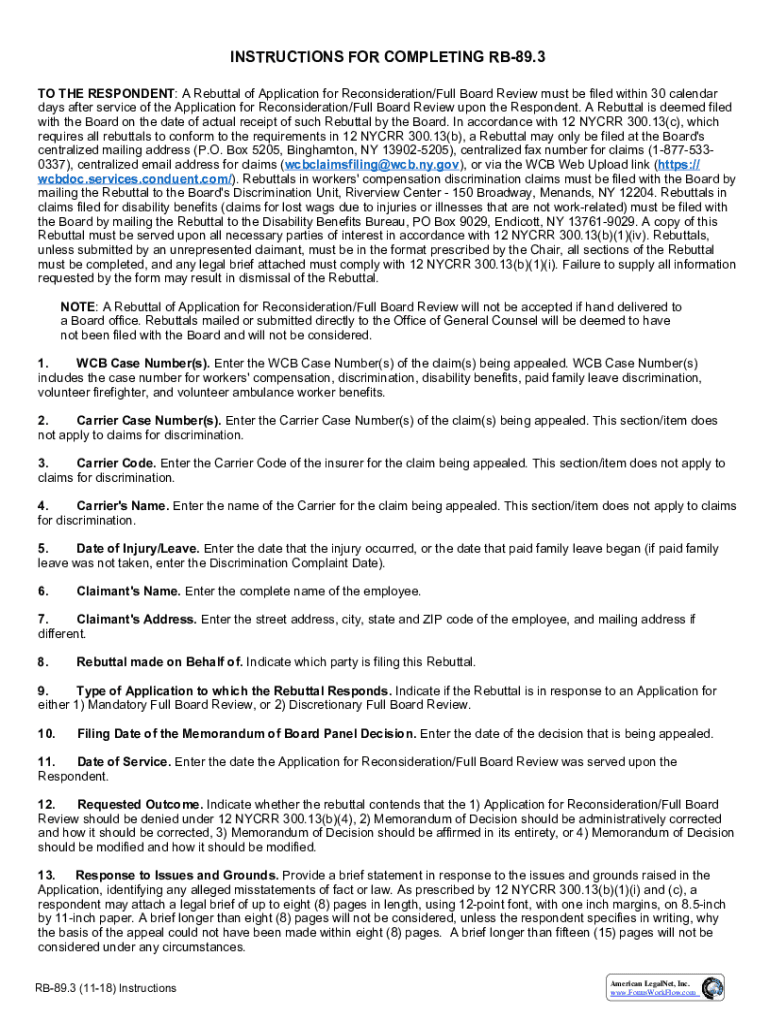 Fillable Online INSTRUCTIONS FOR COMPLETING RB-89.3 Fax Email Print - pdfFiller