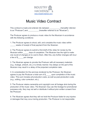 Fillable Online 6 Free Music Producer Contract Templates Fax Email ...