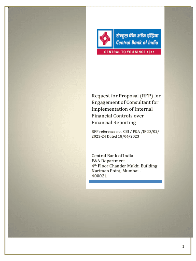 Fillable Online Request for Proposal (RFP) for Engagement of Consultant ...