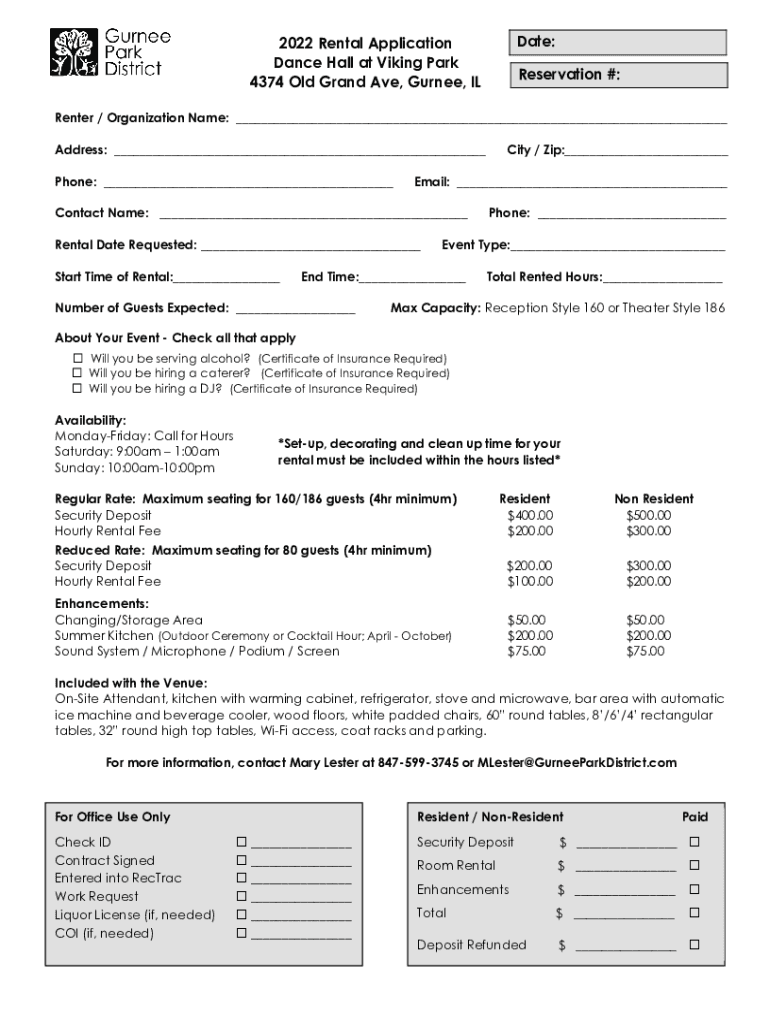 Fillable Online Viking Park Dance Hall - Fill Online, Printable, Fillable, Blank Fax Email Print ...