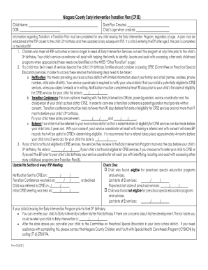 Fillable Online Early Intervention Forms for Families Fax Email Print ...