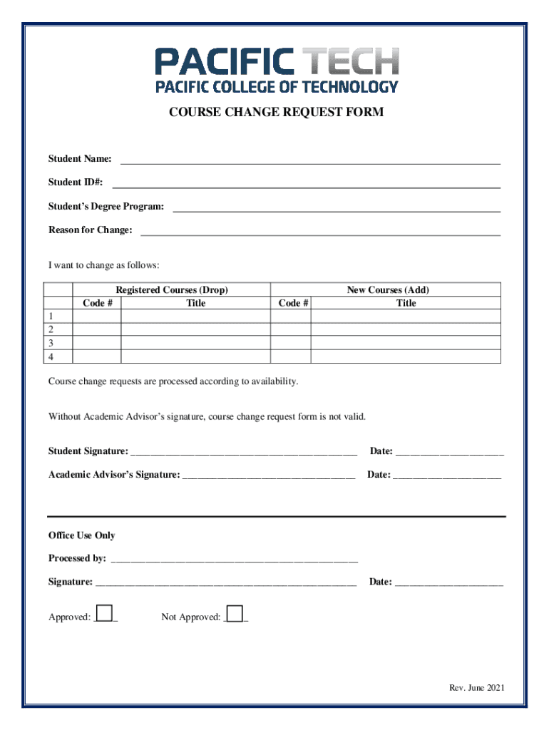 Fillable Online Instructions for Retroactive Course Change request: Fax ...