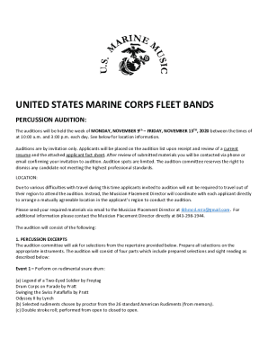 Fillable Online UNITED STATES MARINE CORPS FLEET BANDS Fax Email Print ...
