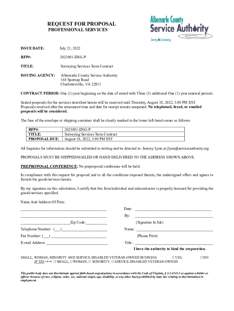 Fillable Online RFP-Surveying-Term-Contract.pdf Fax Email Print - pdfFiller