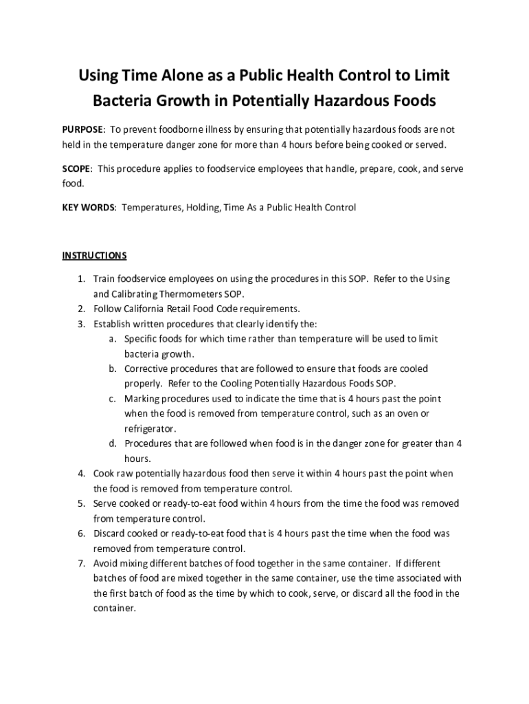 Fillable Online Using Time Alone as a Public Health Control for PHF Fax ...