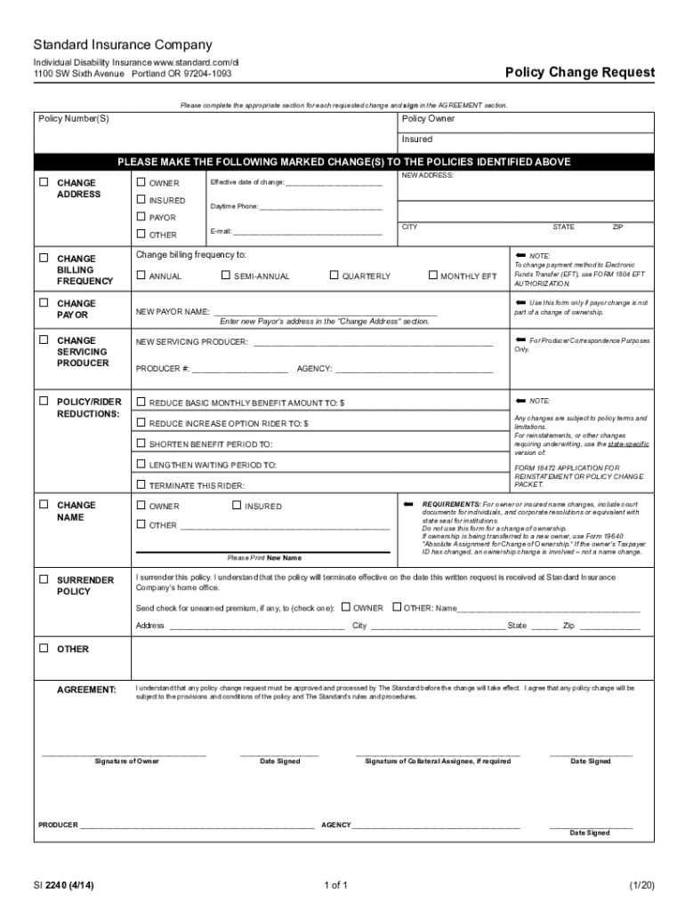 Fillable Online Individual Disability Insurance Request for Proposal ...