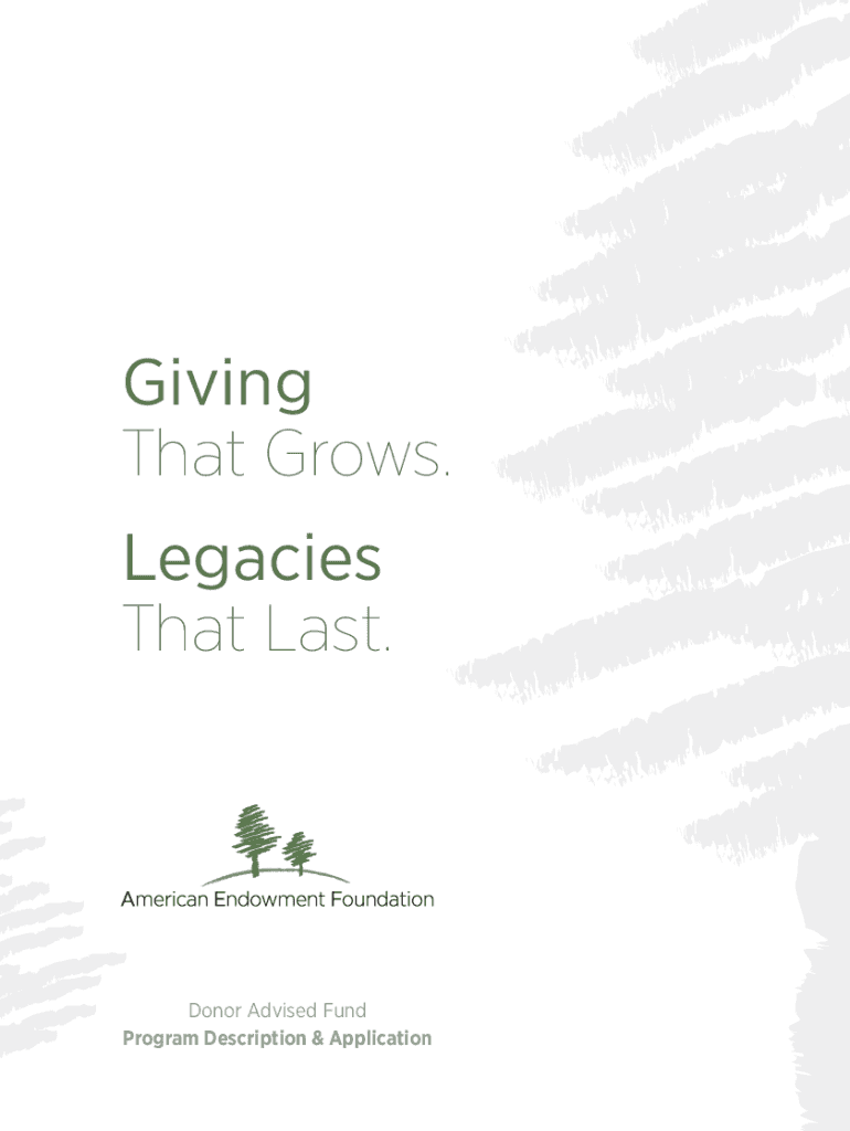 Fillable Online Establish a Charitable Legacy with a Private Family ...