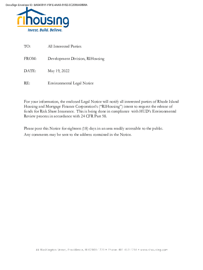 Fillable Online Environmental Legal Notice Fax Email Print - pdfFiller