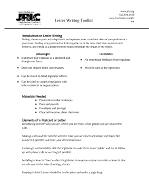 Fillable Online How to Write a Letter to Your Legislator Fax Email ...