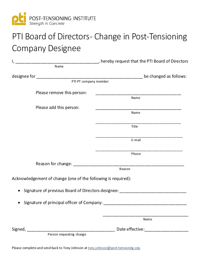 Fillable Online Business Review Request Letter : Post-Tensioning Institute ... Fax Email Print ...