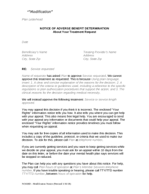 Model Notice of Final Internal Adverse Benefit Determination Doc ...