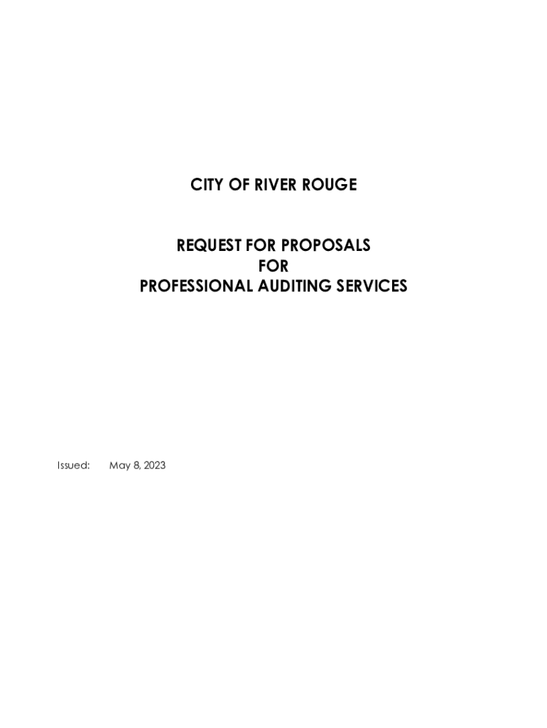 Fillable Online PROFESSIONAL AUDITING SERVICES REQUEST FOR ... Fax ...