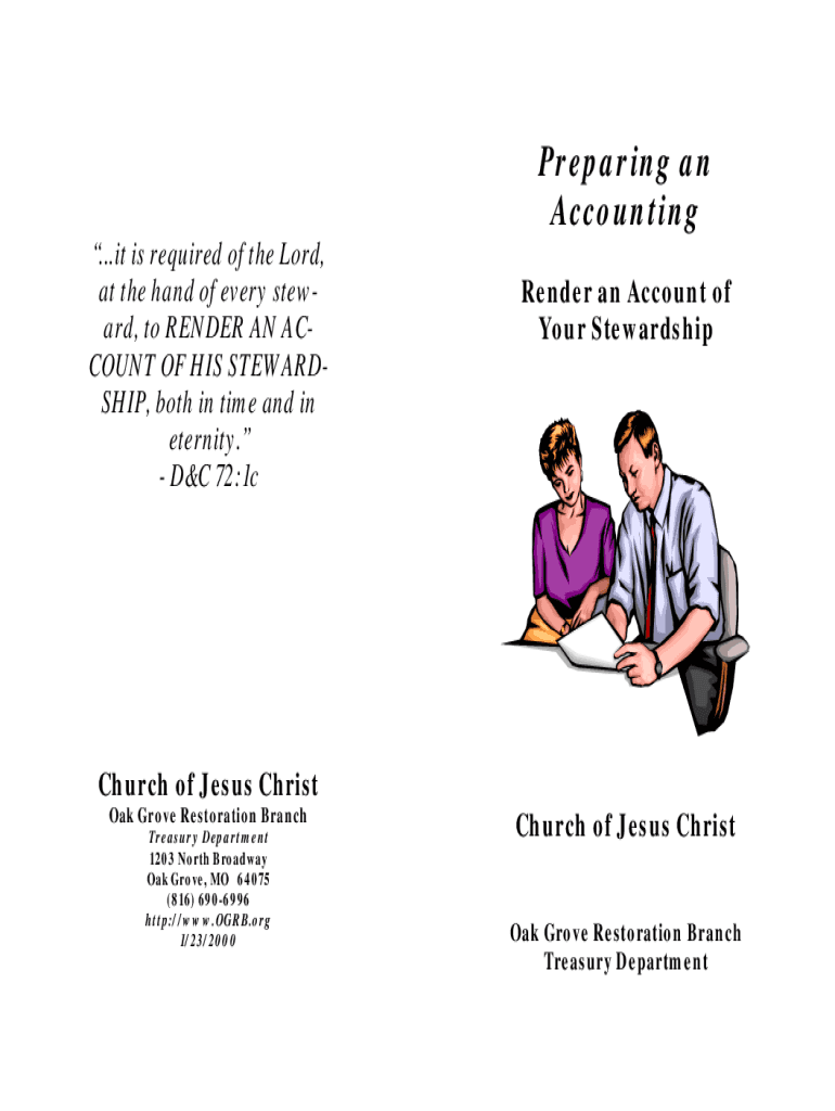 Fillable Online Tithing Statement User Guide.pub Fax Email Print ...