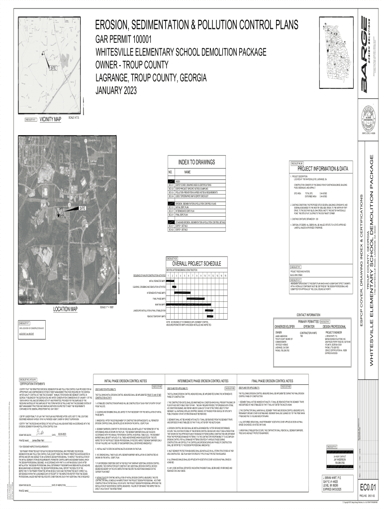 Fillable Online Preparing the Erosion and Sedimentation Control Plan ...